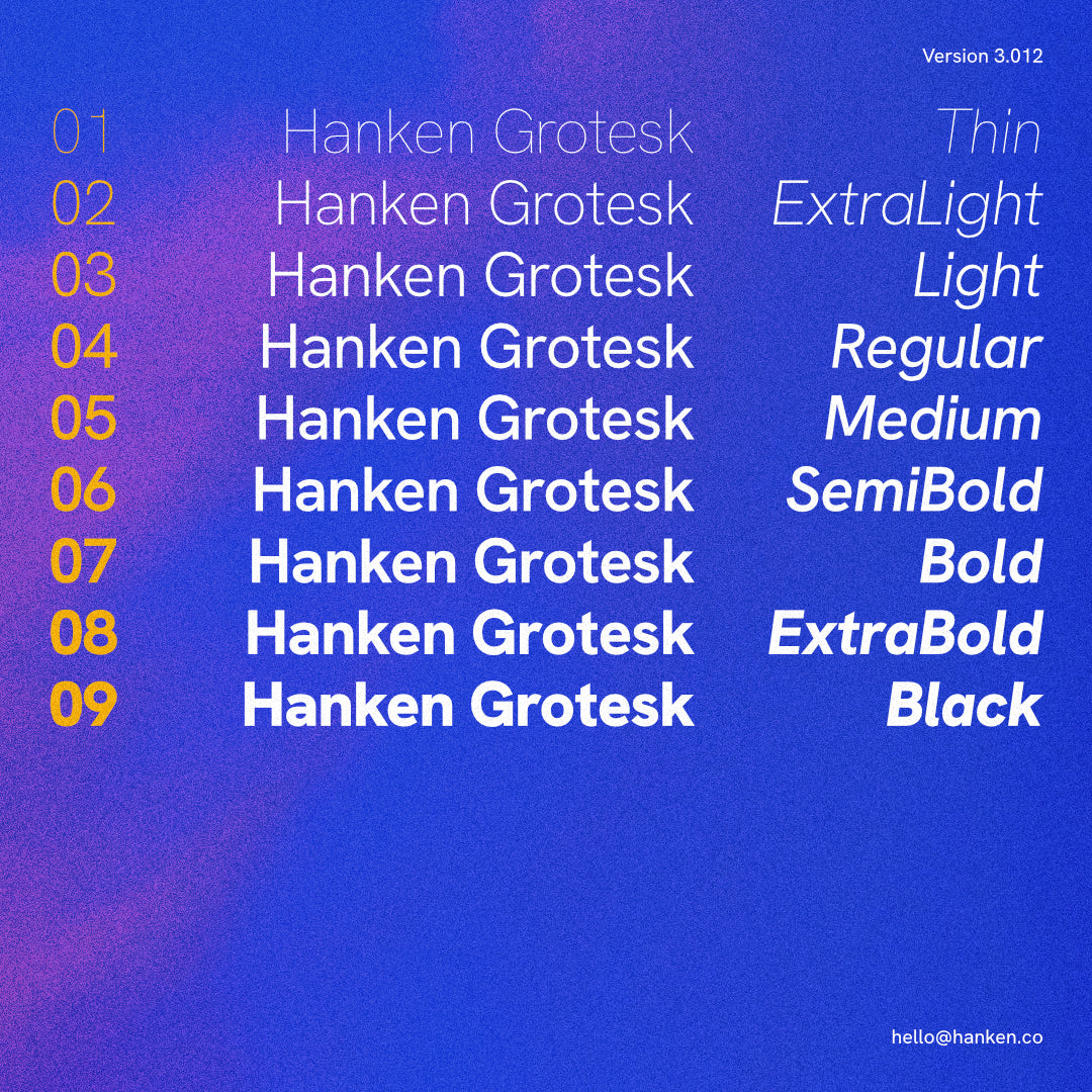 Hanken Grotesk – Hanken Design Co.